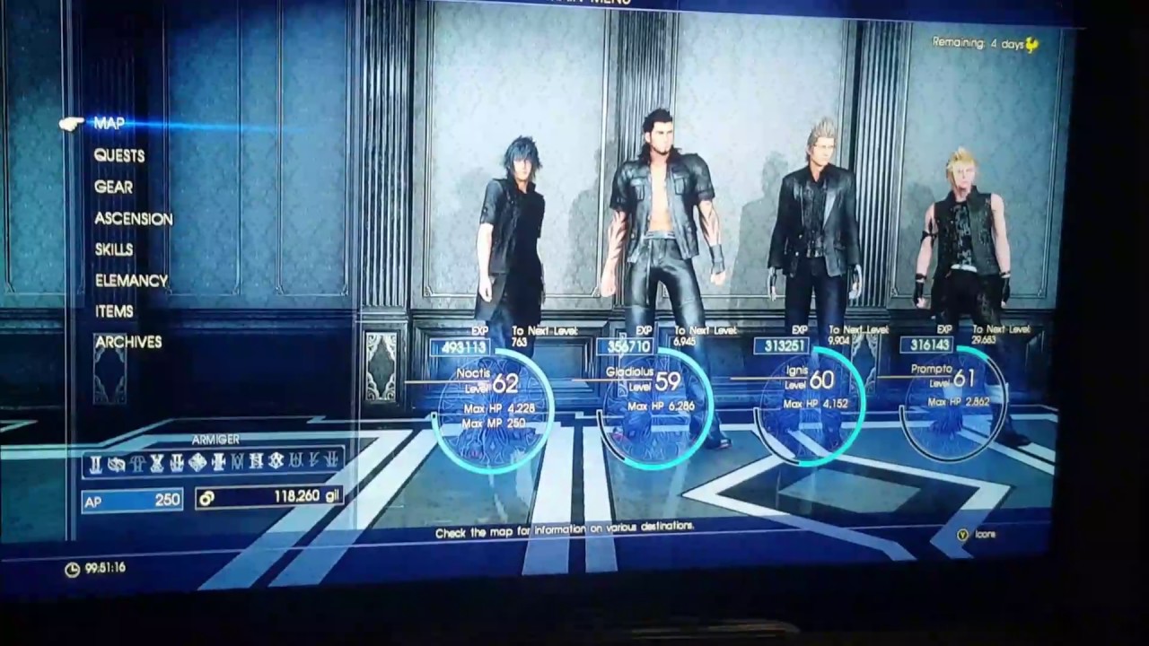 FFXV 1 MILLION EXP BOOST - YouTube