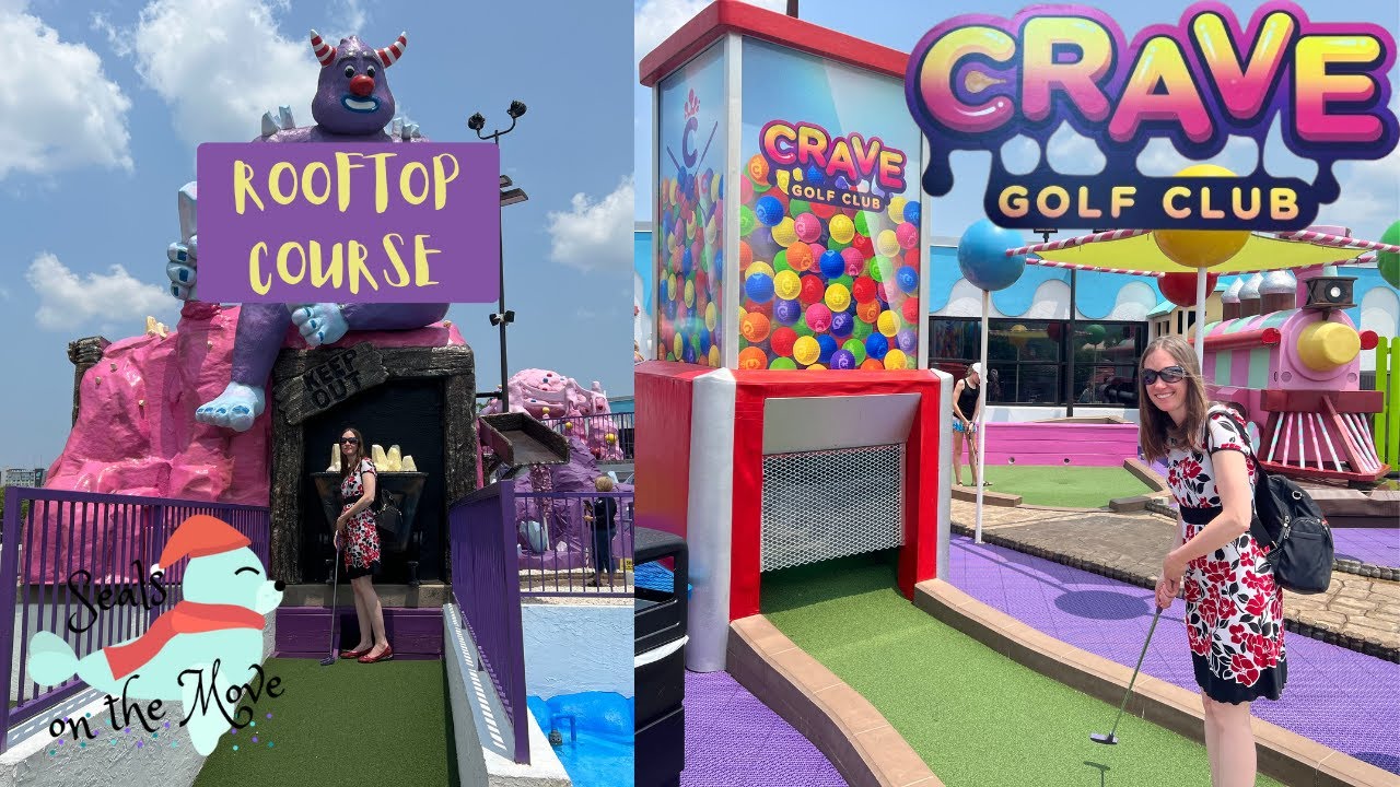 Crave Golf Club - Rooftop Course - Pigeon Forge TN Vlog - Putt Putt Golf Videos - YouTube