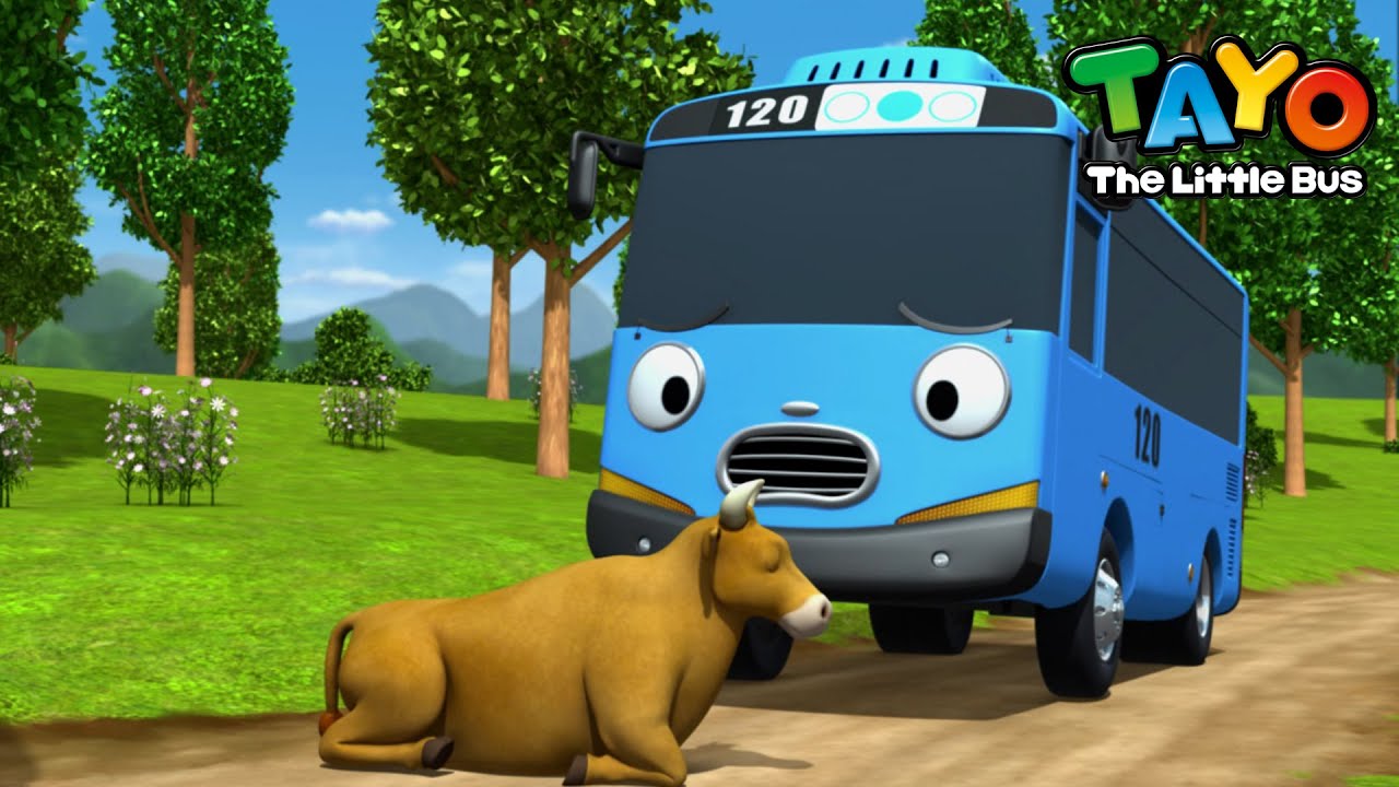 Tayo English Episodes l Tayo meets a huge cow on the road! l Tayo the ...