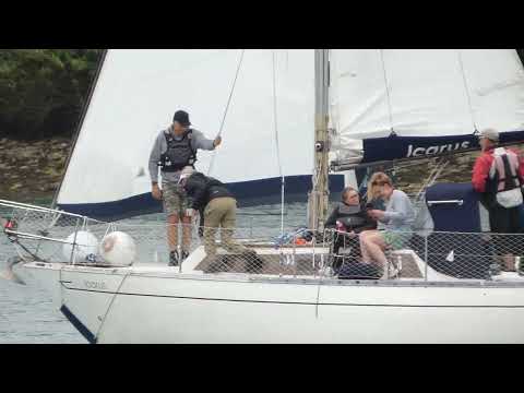 Yacht Icarus on passage to NE Menai Bridge