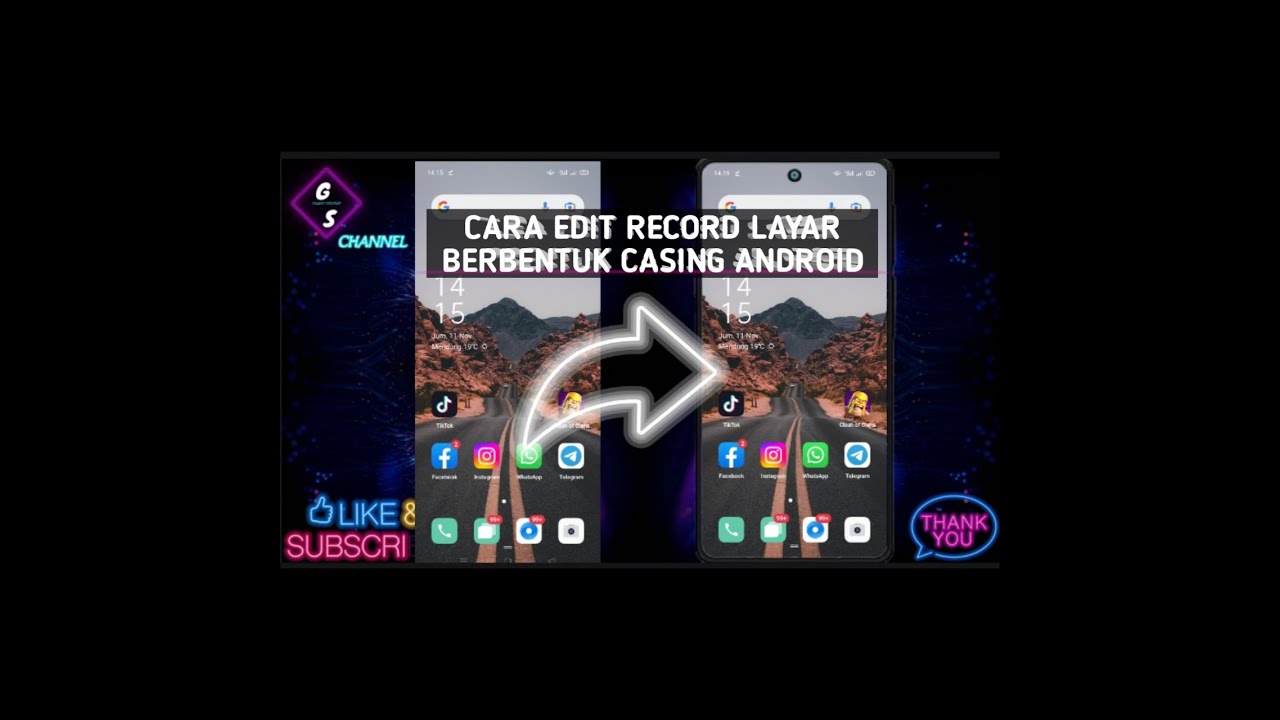Cara menambahkan bingkai android didalam video / membuat video tutorial ...