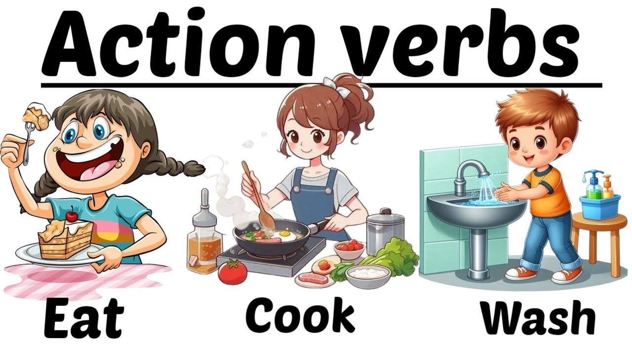 What is Action verbs | Action words for kids | learn action verbs # ...
