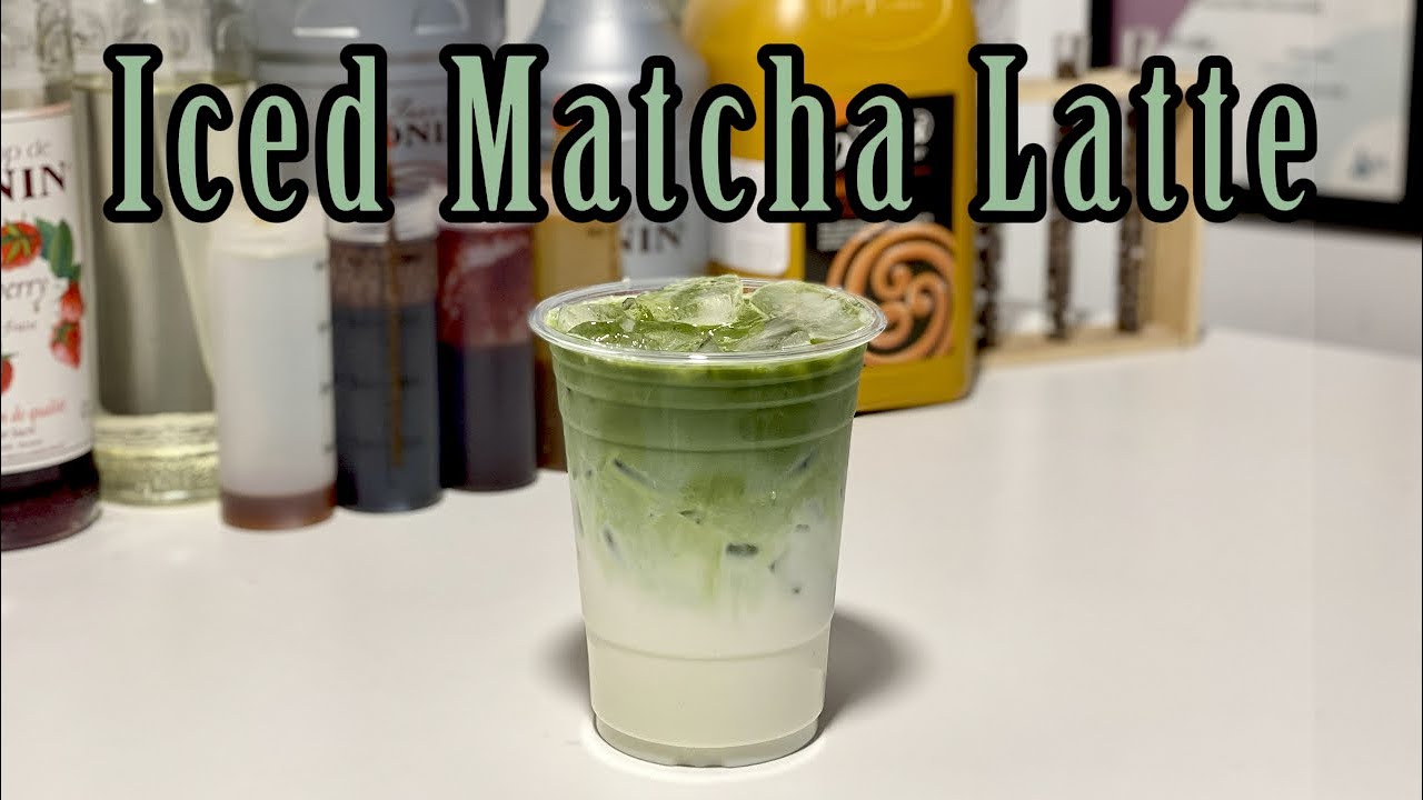 Cafe Vlog EP.1834 | Iced Matcha Latte | Matcha drink | Matcha Recipe ...