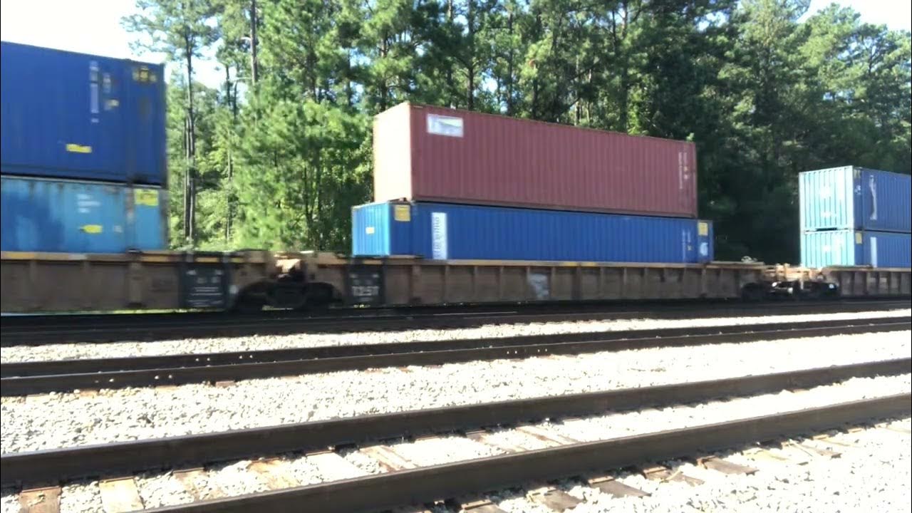 CSX I038 Double Stack Train NB With mid Train DPU Alright - YouTube