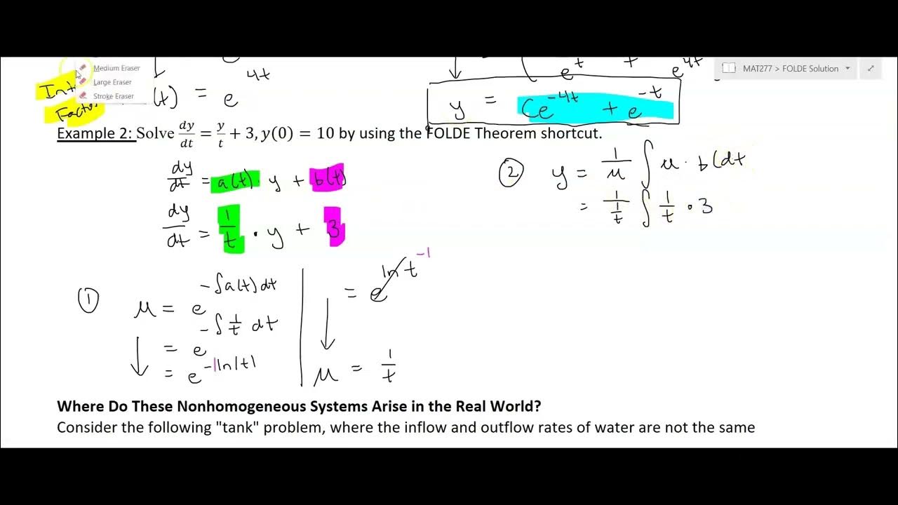 Solving First Order Linear Differential Equations - Part 3 - YouTube