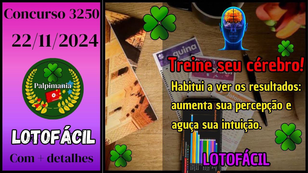 LOTOFÁCIL: Concurso N°3250 - 22/11/2024 com mais detalhes. - YouTube