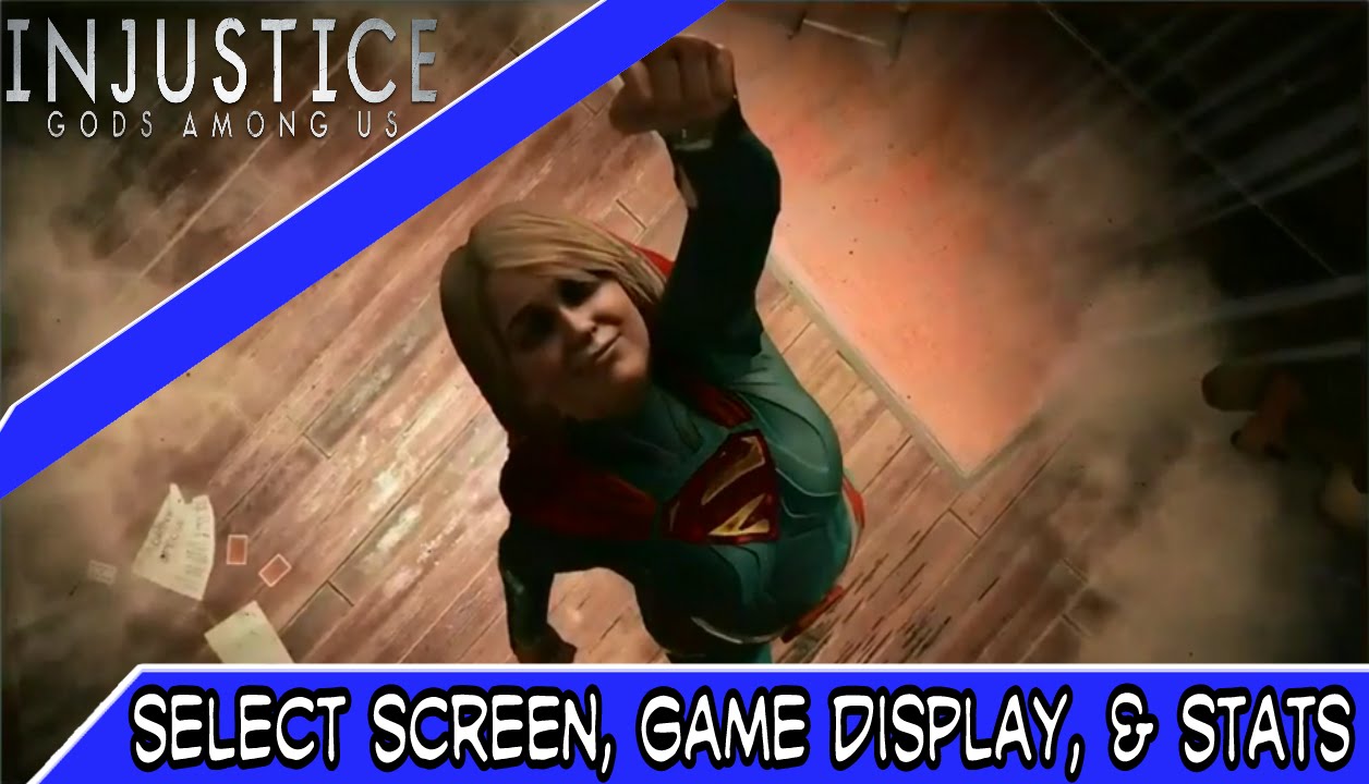 Injustice 2: Select Screen, Game Display, and Stats - YouTube
