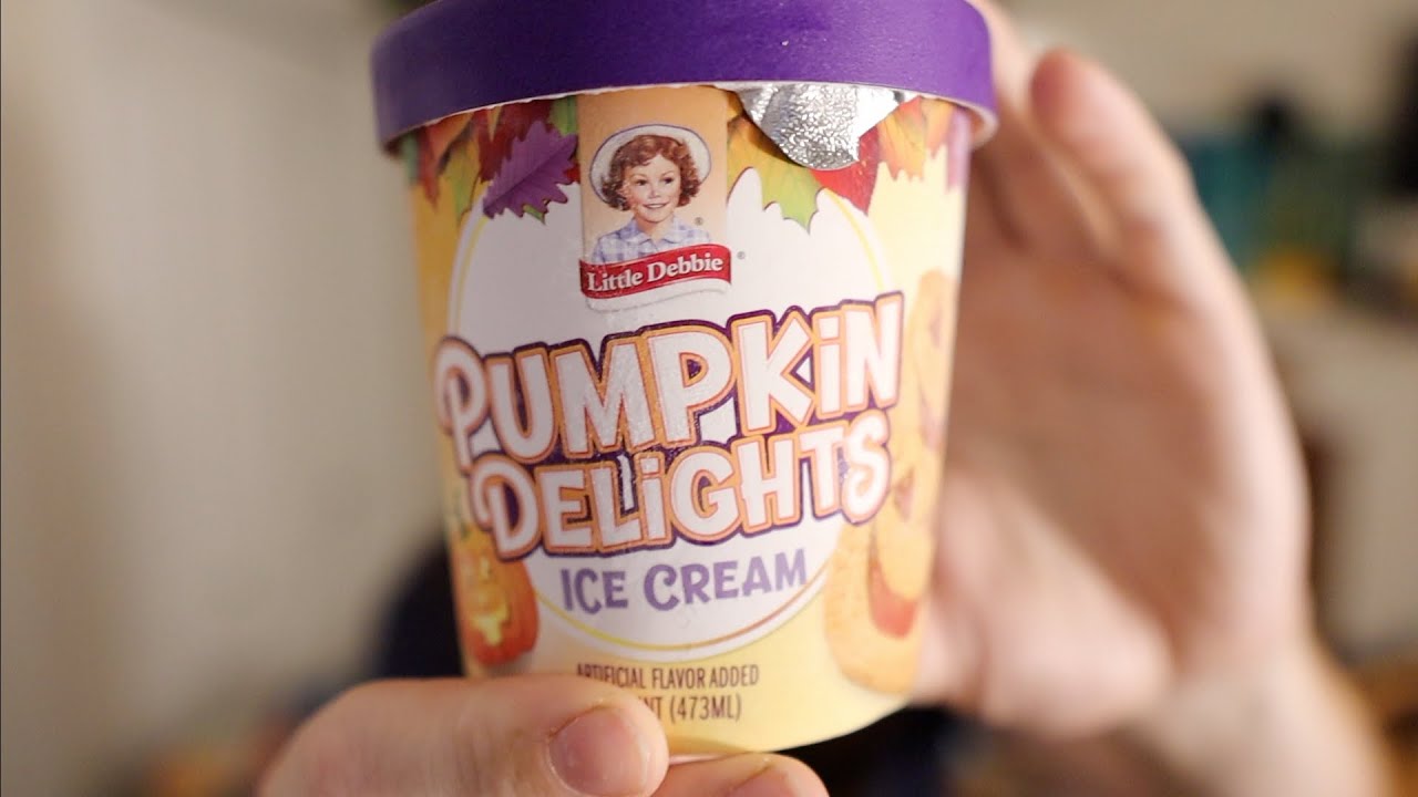 Little Debbie, pumpkin delights ice cream review - YouTube