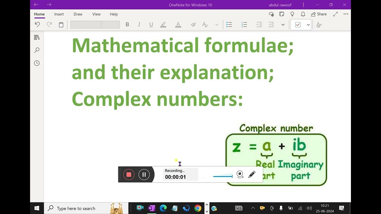 Mathematical formulae; and their explanation : - Complex numbers ) - 21. #complexnumbers - YouTube