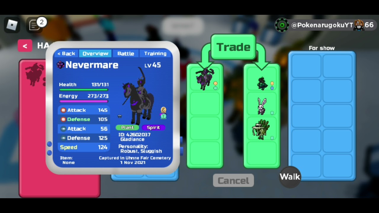 Trading away my Gamma Nevermare for a Gleam Emerald! |Loomian Legacy ...