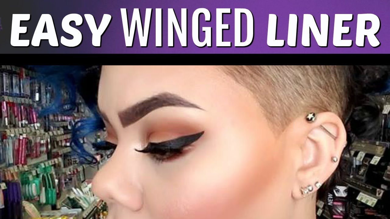 EASY WING EYELINER- WING EYELINER TUTORIAL for BEGINNERS - YouTube
