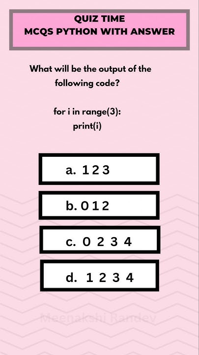 MCQ Python with answers #python#shorts#interview - YouTube