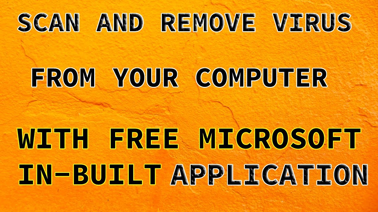 Scan and remove virus from your computer 100% free - YouTube
