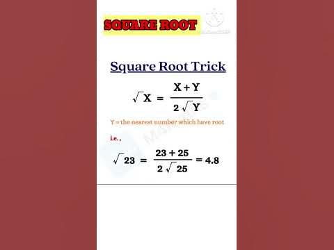 #easy square root trick#maths #shorts - YouTube