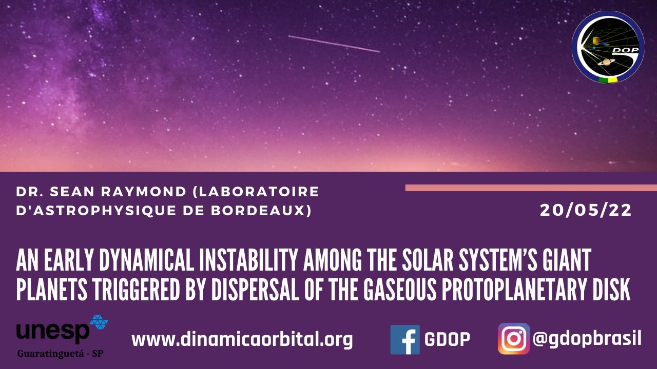 Seminário GDOP (20/05/22) - Dr. Sean Raymond - YouTube
