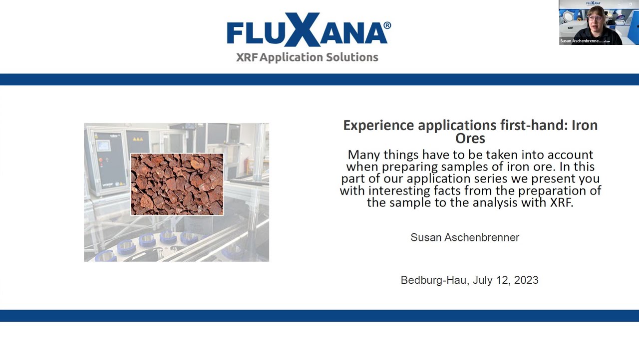 FLUXANA Webinar "Experience applications first-hand: Iron Ores" from July 12th, 2023 - YouTube