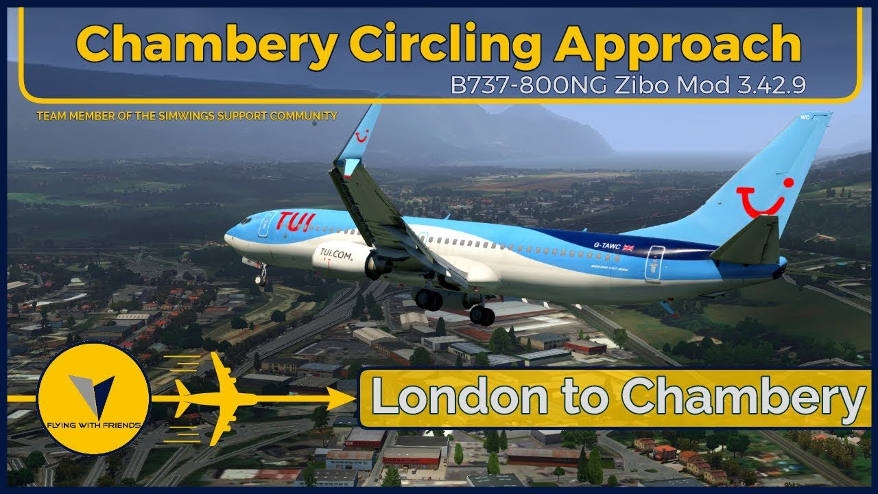 [XP11] Chambery Airport circle to land runway 36 | Gatwick Chambery ...