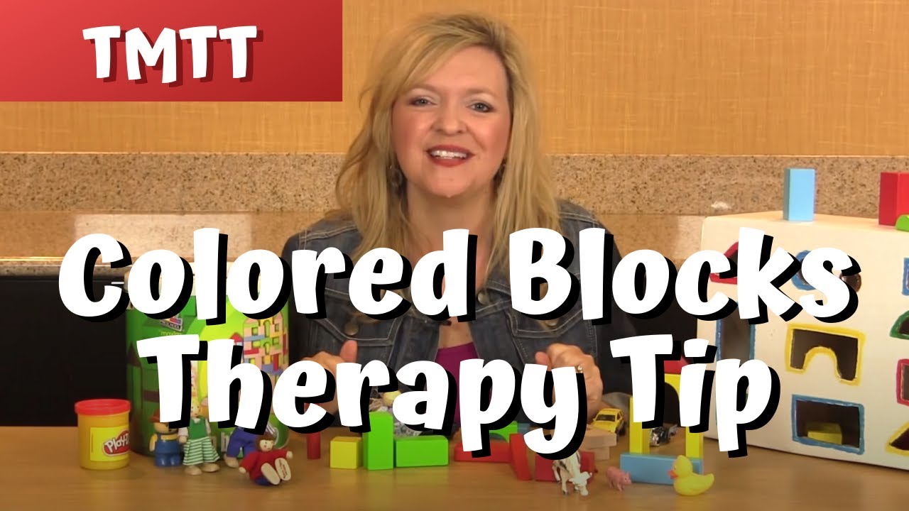 Colored Wooden Blocks in speech therapy with toddlers...Therapy Tip of ...