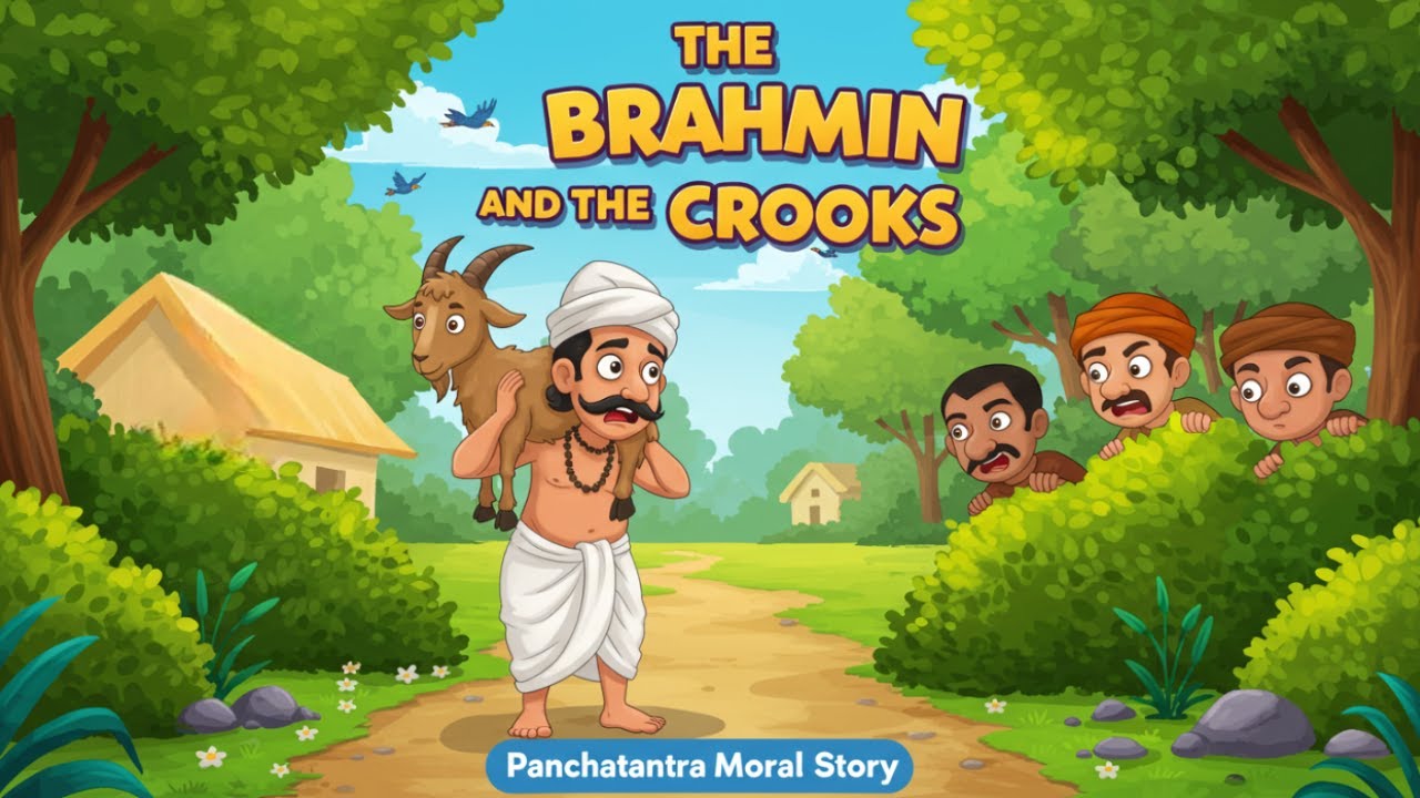 The Brahmin And The Crooks | Panchatantra Story in English | Cartoon ...