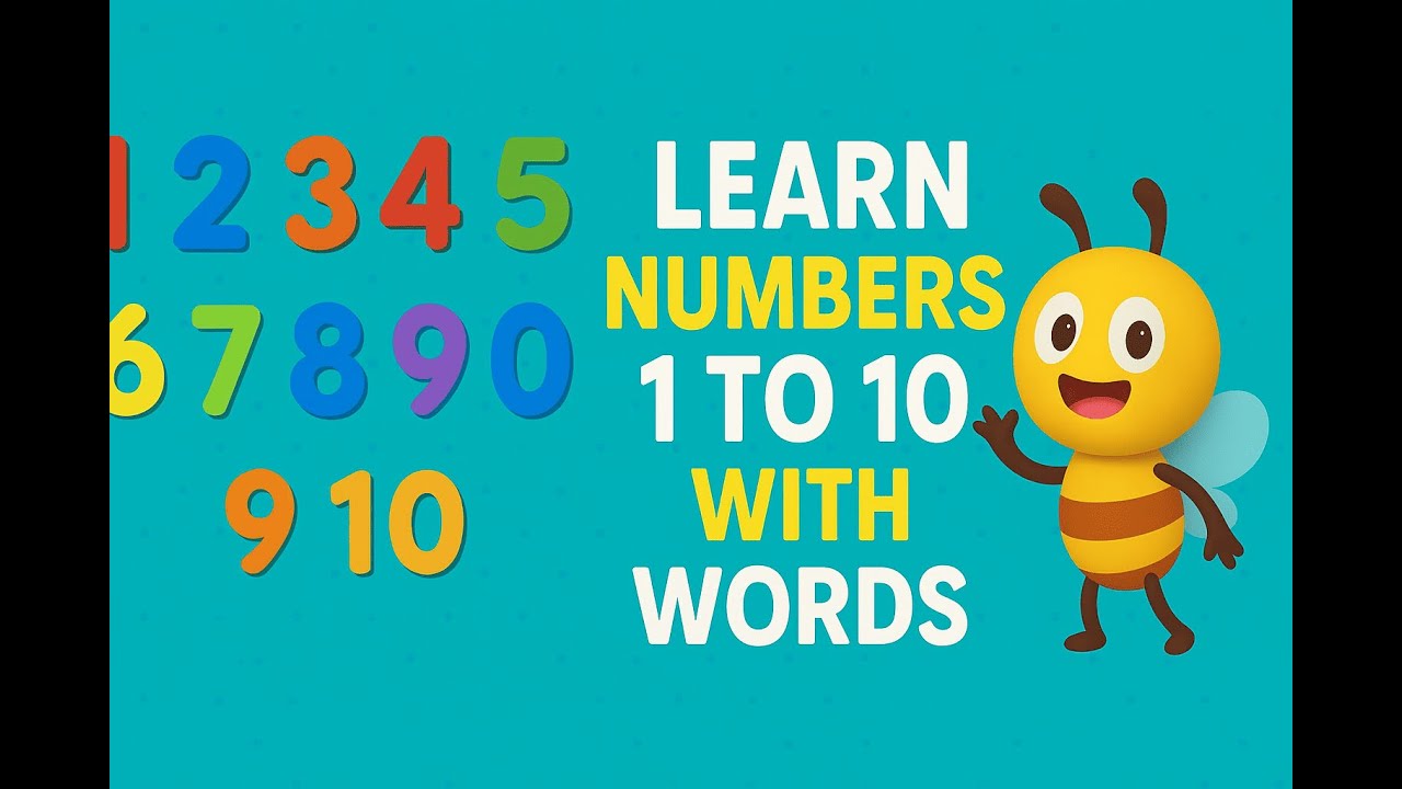 Learn Numbers 1 to 10 with Words 🧠 Fun Educational Video for Kids - YouTube