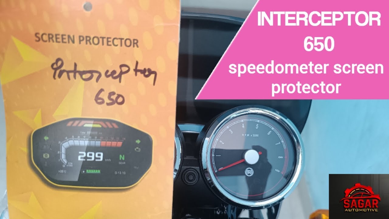 Interceptor 650 speedometer screen protector installation - YouTube