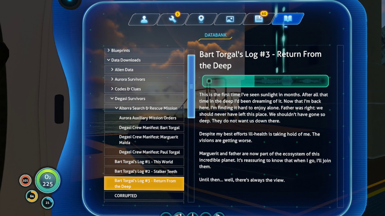 Subnautica Bart Torgal´s log #3 - Return from the Deep (Warning ...