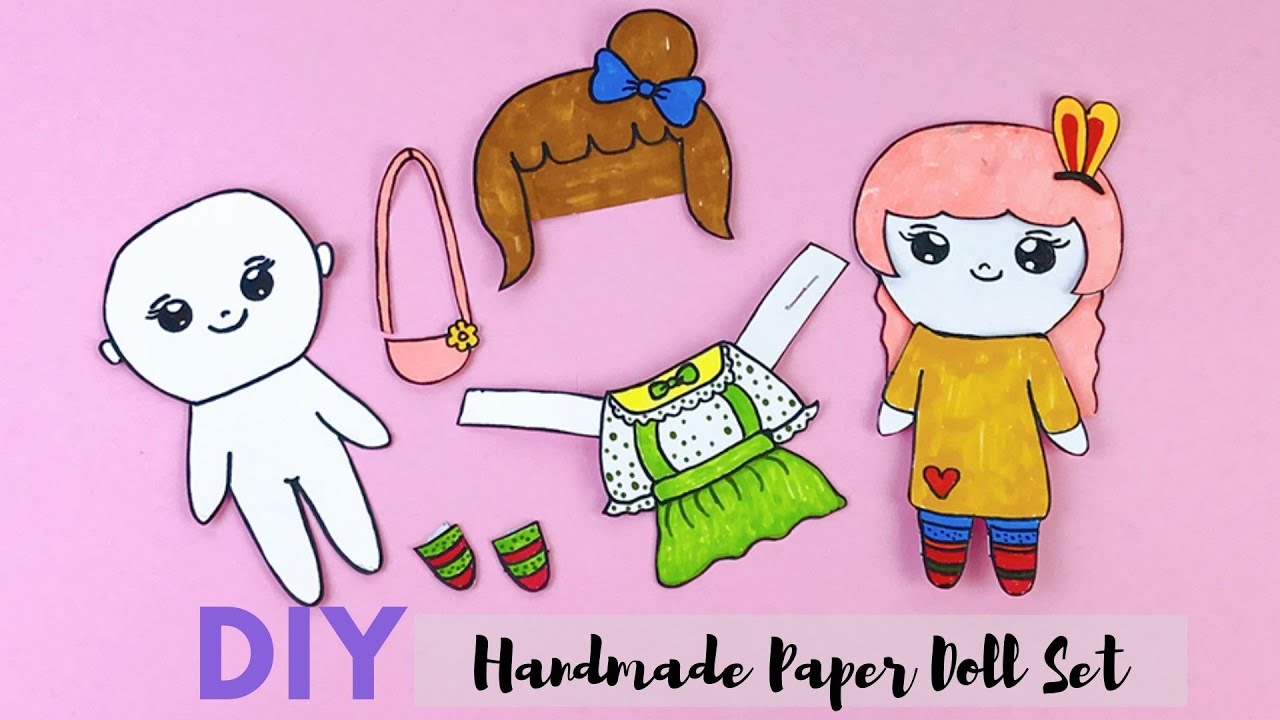 HOW TO MAKE PAPER DOLL Set / DIY TUTORIAL CRAFTS FOR KIDS / Playing ...