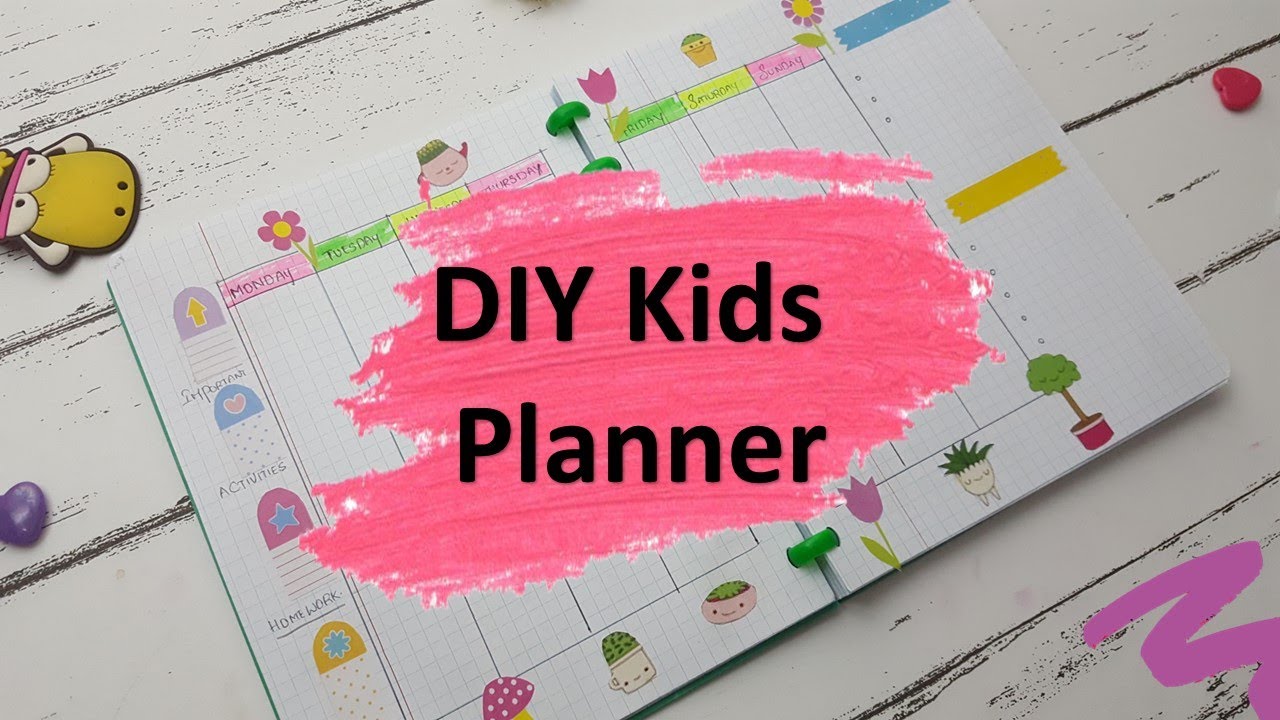 How to make a kids planner Using Note Book Very simple and easy TO make ...