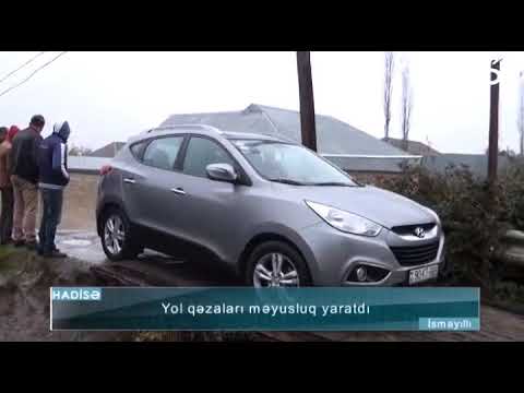 İsmayıllıda maşın aşıb - ARB TV