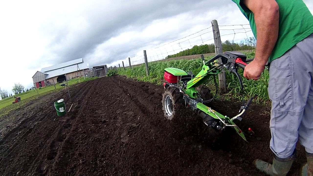 Garden Burying Seeds with Axial Plough - YouTube