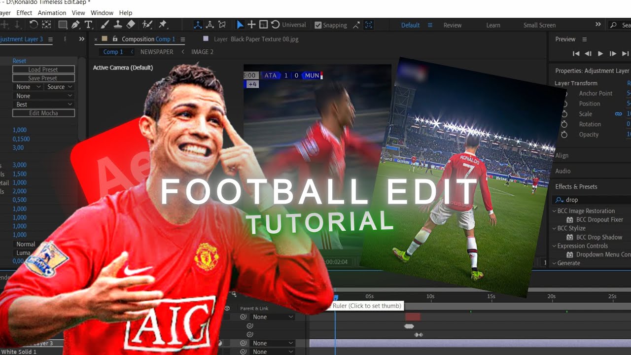 How To Make A Football Edit | After Effects Tutorial - YouTube