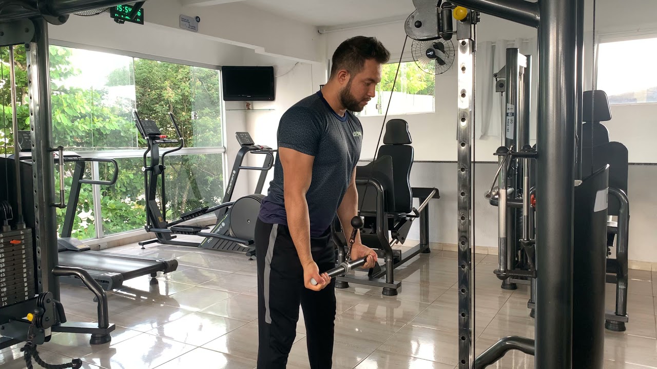 Tríceps Inverso na Polia - YouTube