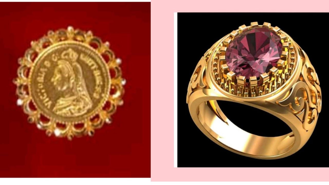 Fancy Ring design in gold with weight and price - YouTube