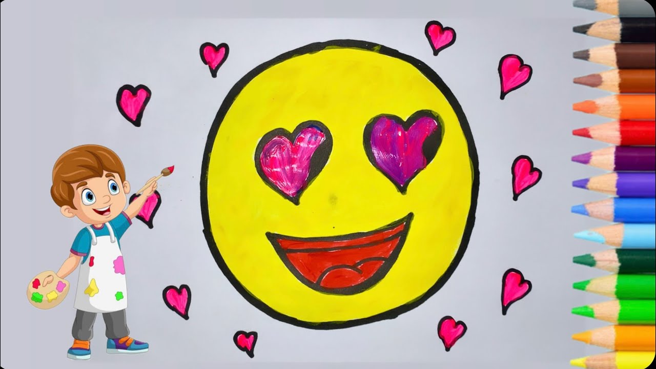 How to draw a Smiley for kids | Smiley EasyDraw #smile #smiley #ramuji ...