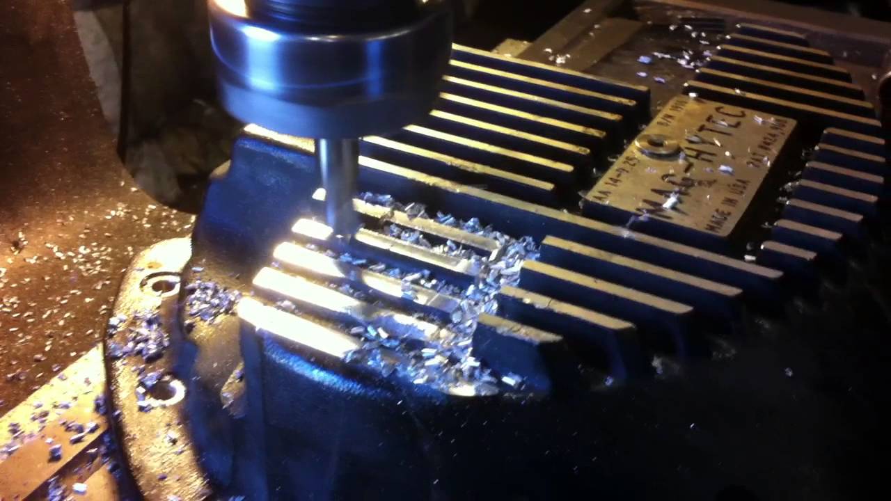 Milling my mag-hytec front differential cover part 2. - YouTube