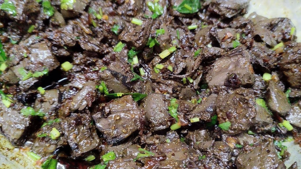 Goat's blood recipe|ஆட்டின் ரத்த பொரியல் - YouTube