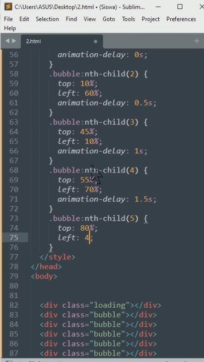Efek Loading Kehidupan Bawak Laut yang Menawan | HTML CSS #html #css #htmlcss #mengareit #shorts ...