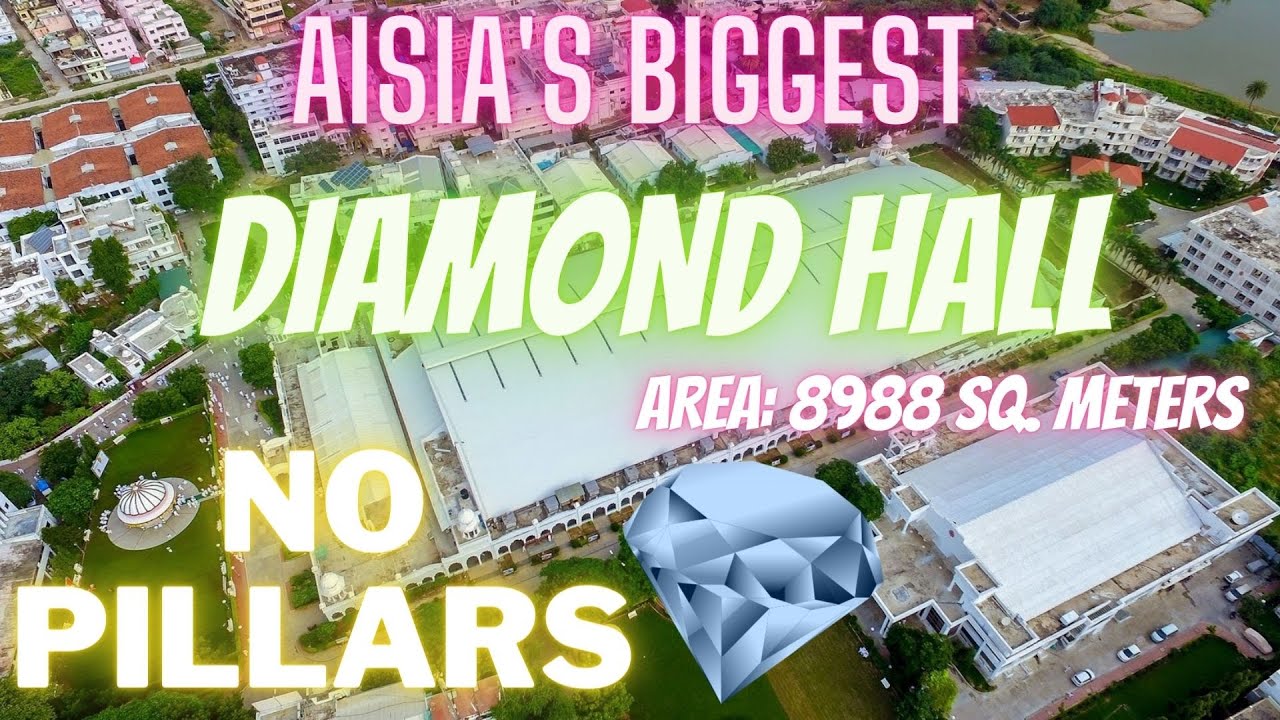 BK |Brahmakumaris Diamond Hall | Asia's Biggest Pillarless|Area 8988 ...