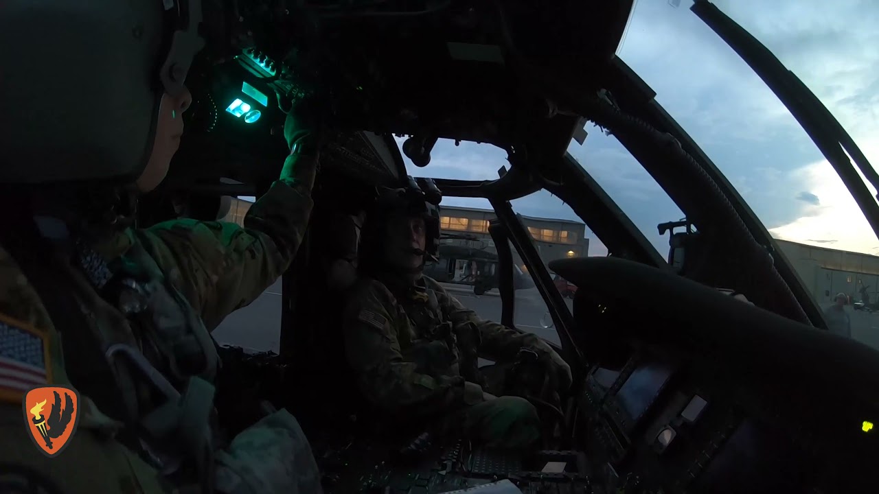 UH-60M Black Hawk Helicopter APU Start - YouTube
