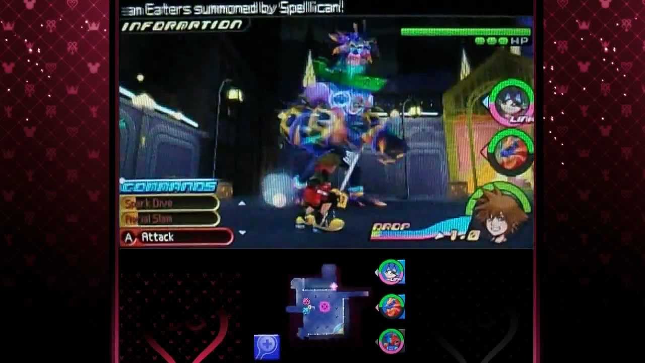 Kingdom Hearts 3D - Hockomonkey, Wargoyle & Char Clawbster Boss - YouTube