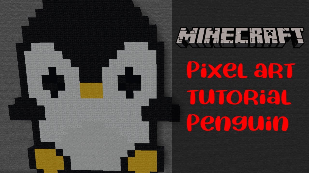 Minecraft Penguin Pixel art Tutorial - YouTube