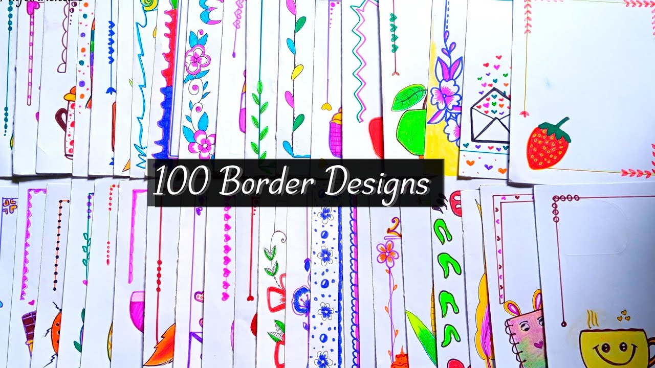 100 Border Designs|project design|corev Page design|assignment front ...