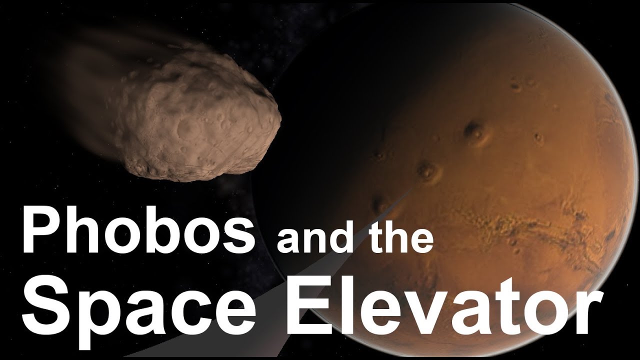 Martian Space Elevator Near Collision with Phobos - YouTube