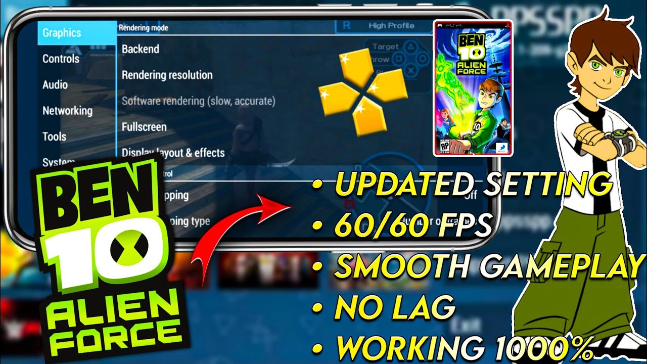 {UPDATED}🔥Ben 10 Alien Force PPSSPP Best Settings For Android | Ben 10 Alien Force settings ...