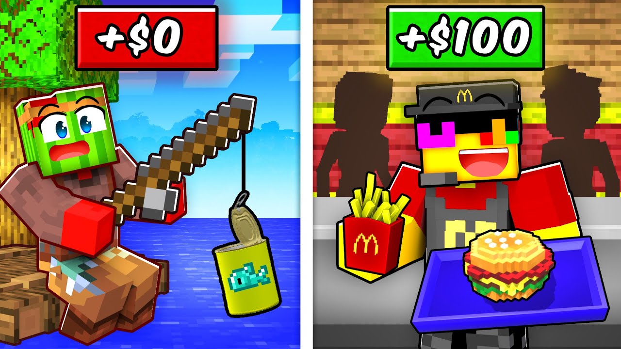 Who Can Make $999,999 The FASTEST In Minecraft - YouTube