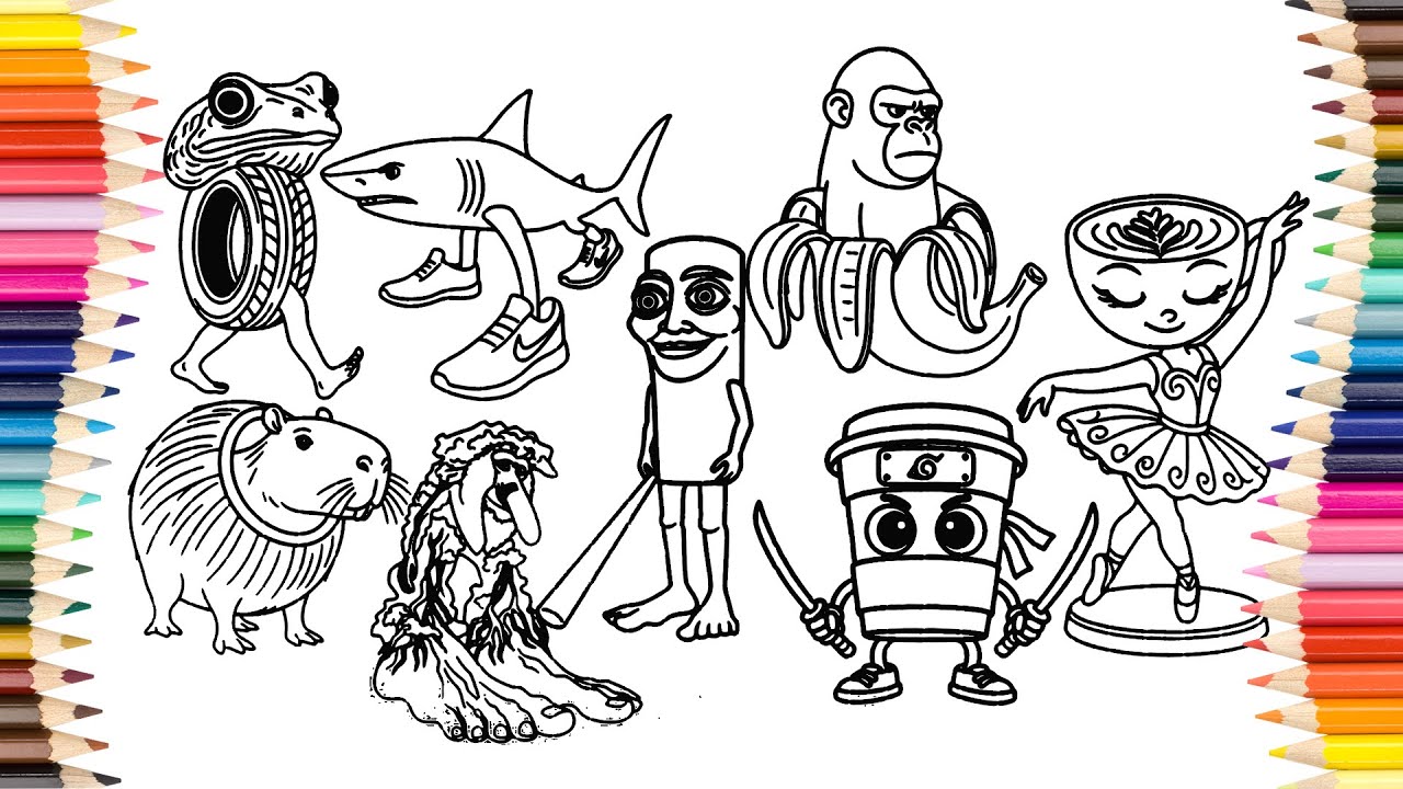 ITALIAN BRAINROT Coloring Pages / How to Color All Popular Brainrot ...
