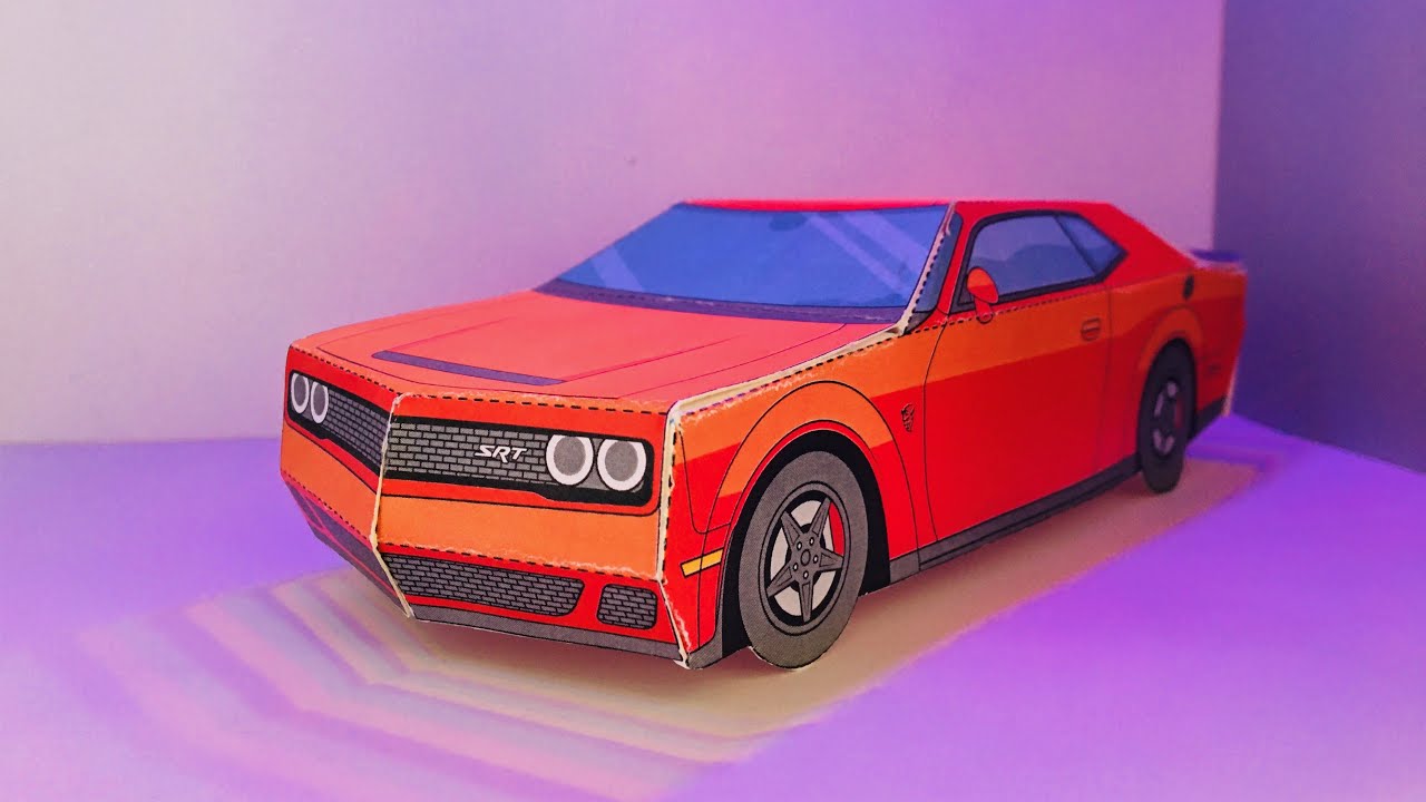 DODGE SRT PAPERCRAFT YAPIMI - YouTube