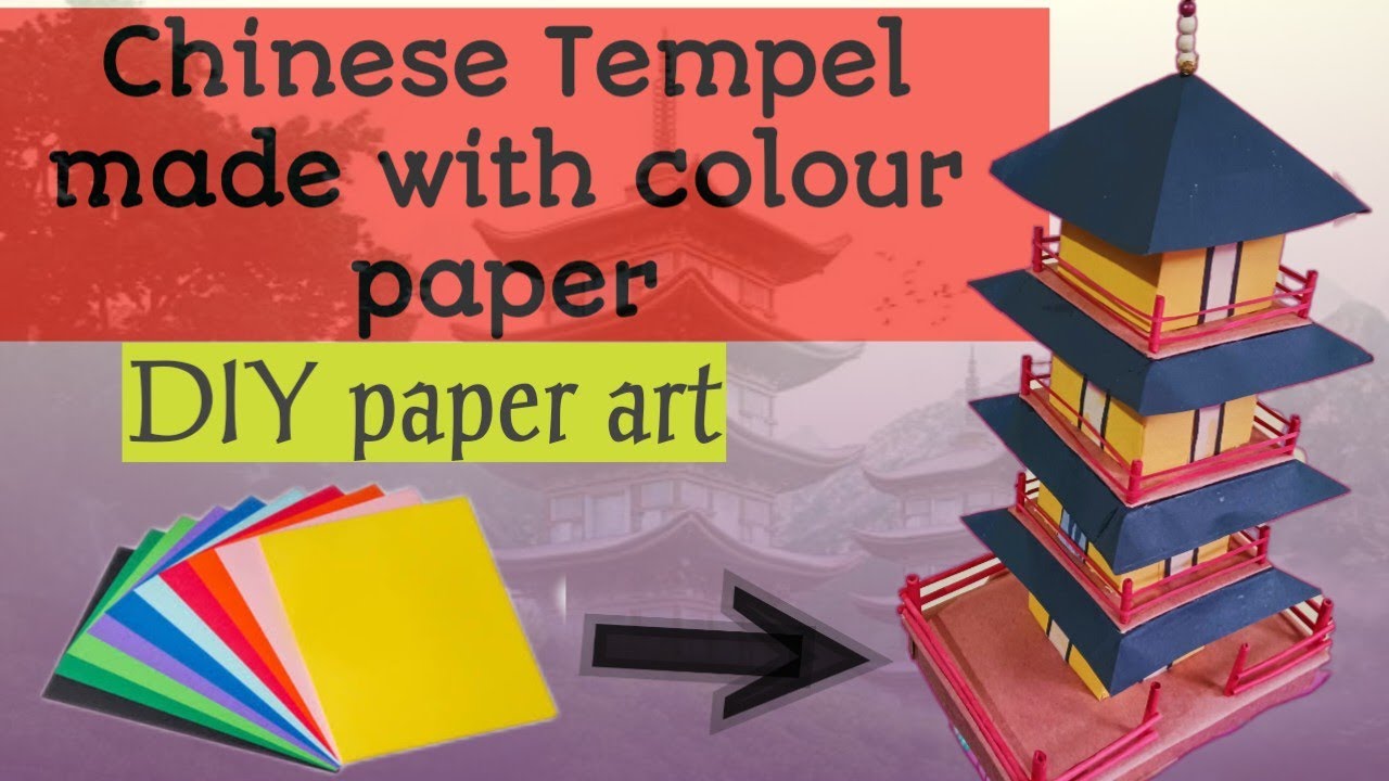 A CHINESE TEMPLE made by paper.. ⛩️ - YouTube
