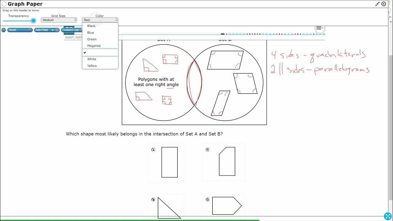 5th Grade STAAR Practice Classifying 2D Shapes (5.5A - #16) - YouTube