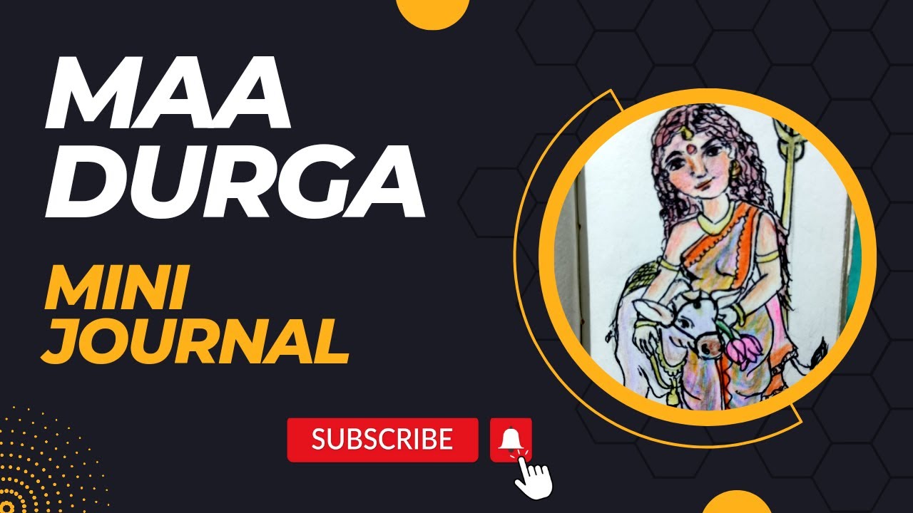 #47 Maa Durga | Mini Journal |Maa Durga easy drawing - YouTube